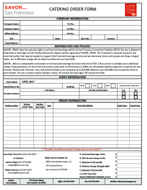 Fillable Online Centerplate Catering MenuLas Vegas Convention Center ...