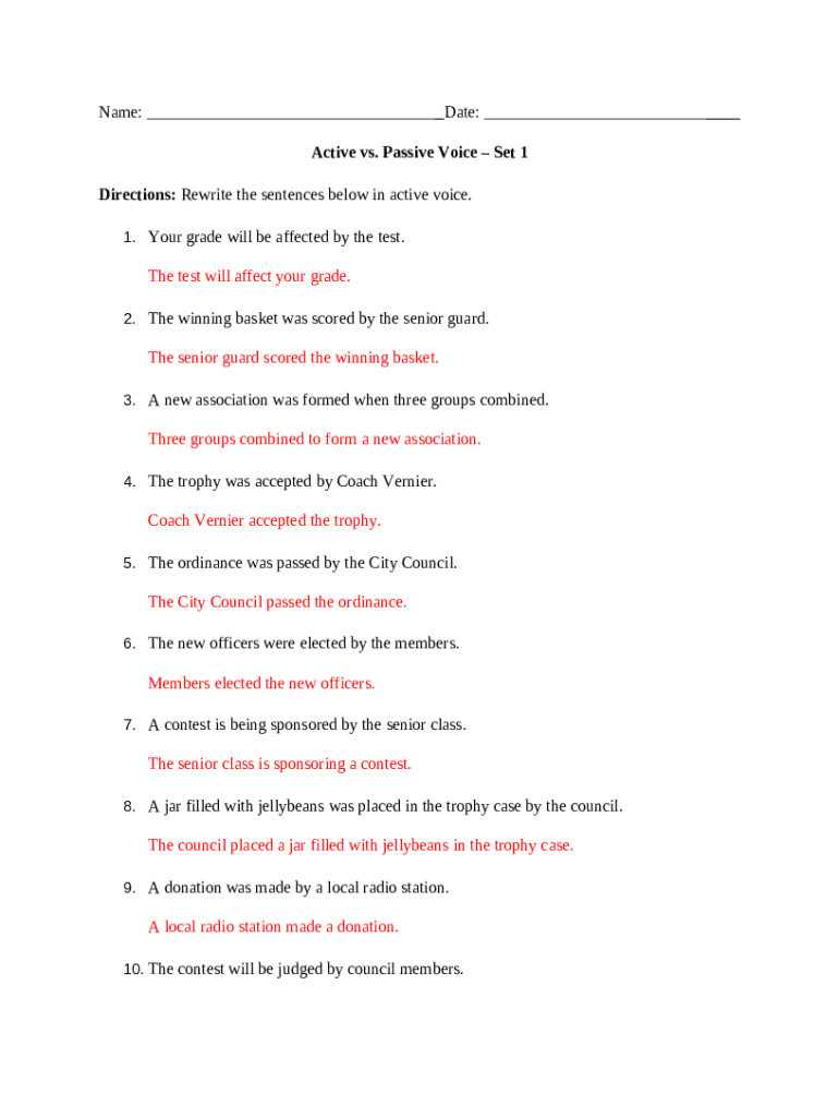 Passive and Active Voice - Quick Tip of the Week - curriculum jea Doc ...