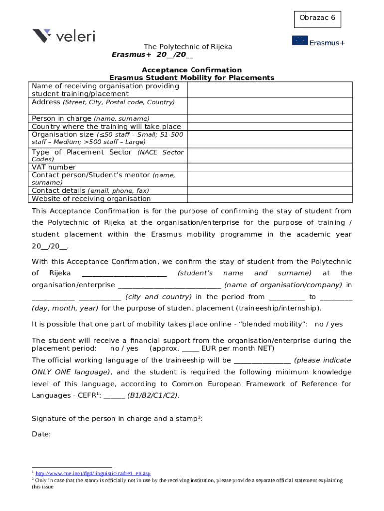 Incoming Erasmus Students Doc Template | pdfFiller