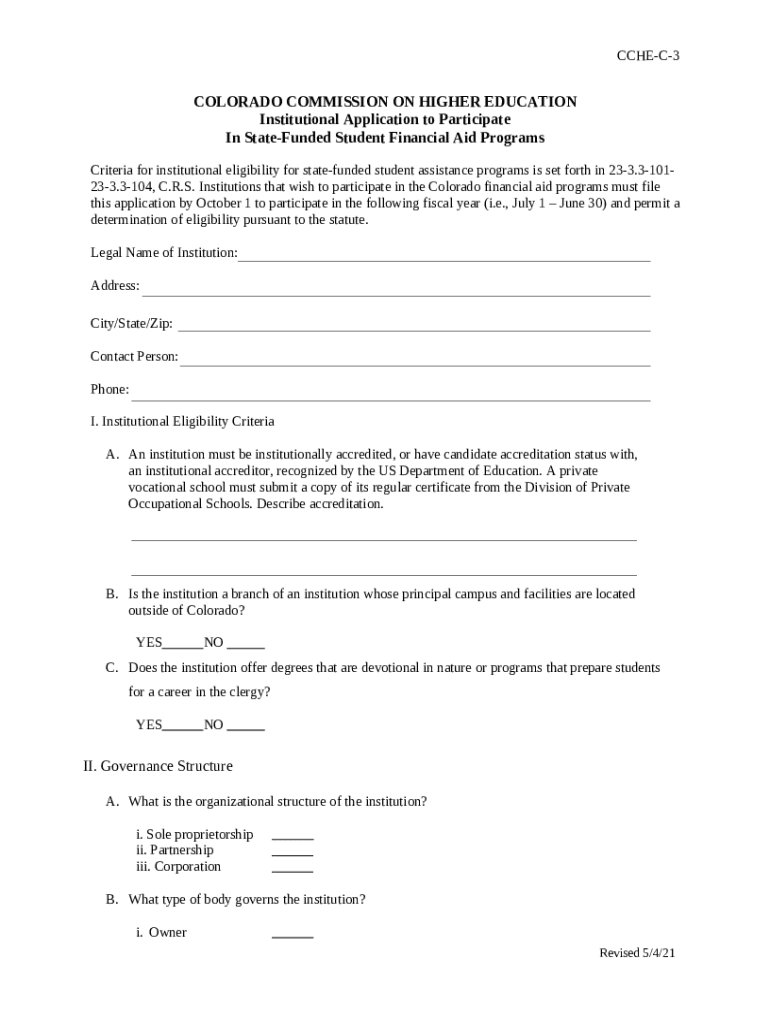 In State-Funded Student Financial Aid Programs Doc Template | pdfFiller