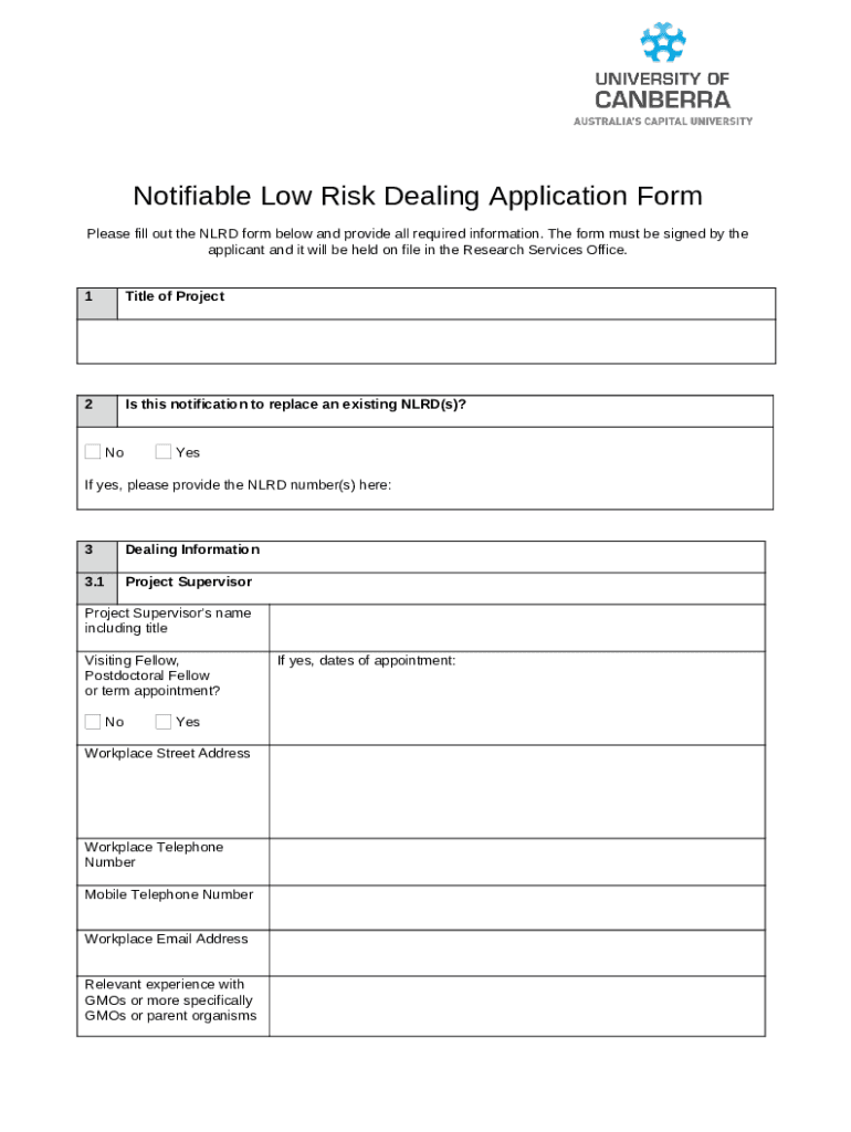 GMO Application Doc Template | pdfFiller