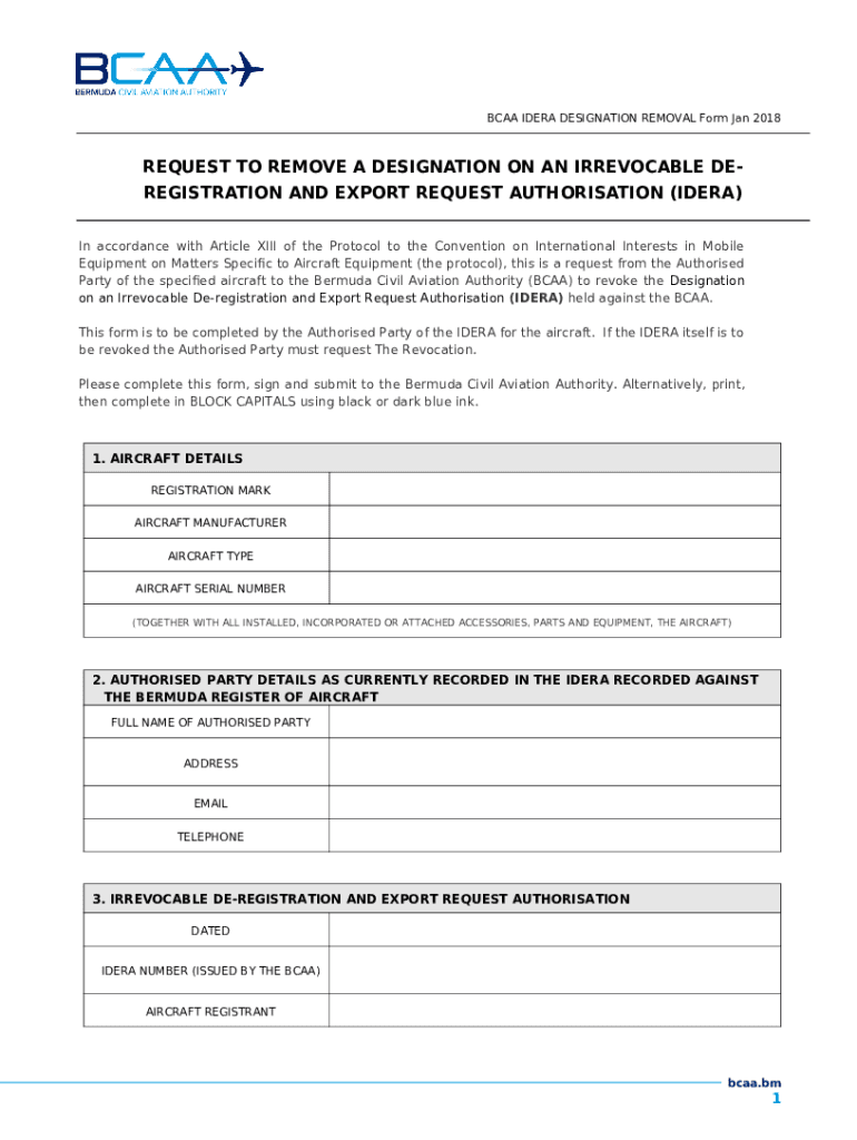 application for irrevocable deregistration and export request Doc ...