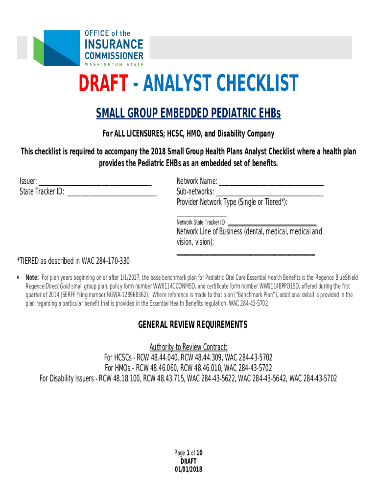 PED Dental - All Filers Small Group Embedded Pediatric Dental EHBs. A ...