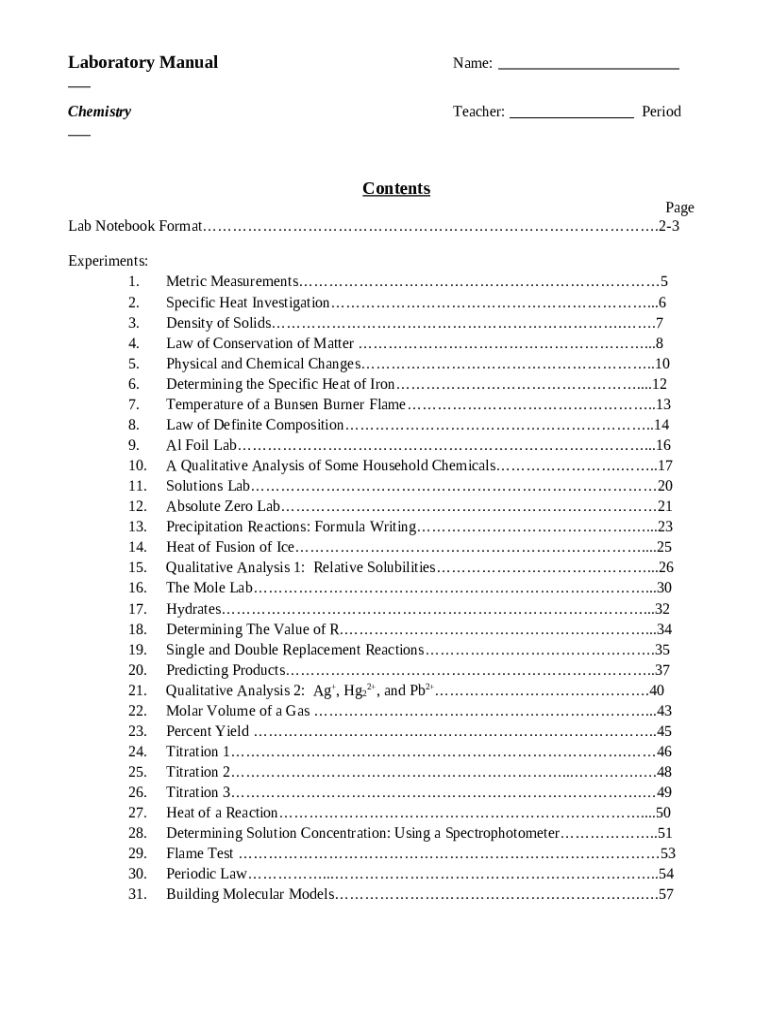 Solved Experiment #12: Thermochemistry Report ... Doc Template | pdfFiller