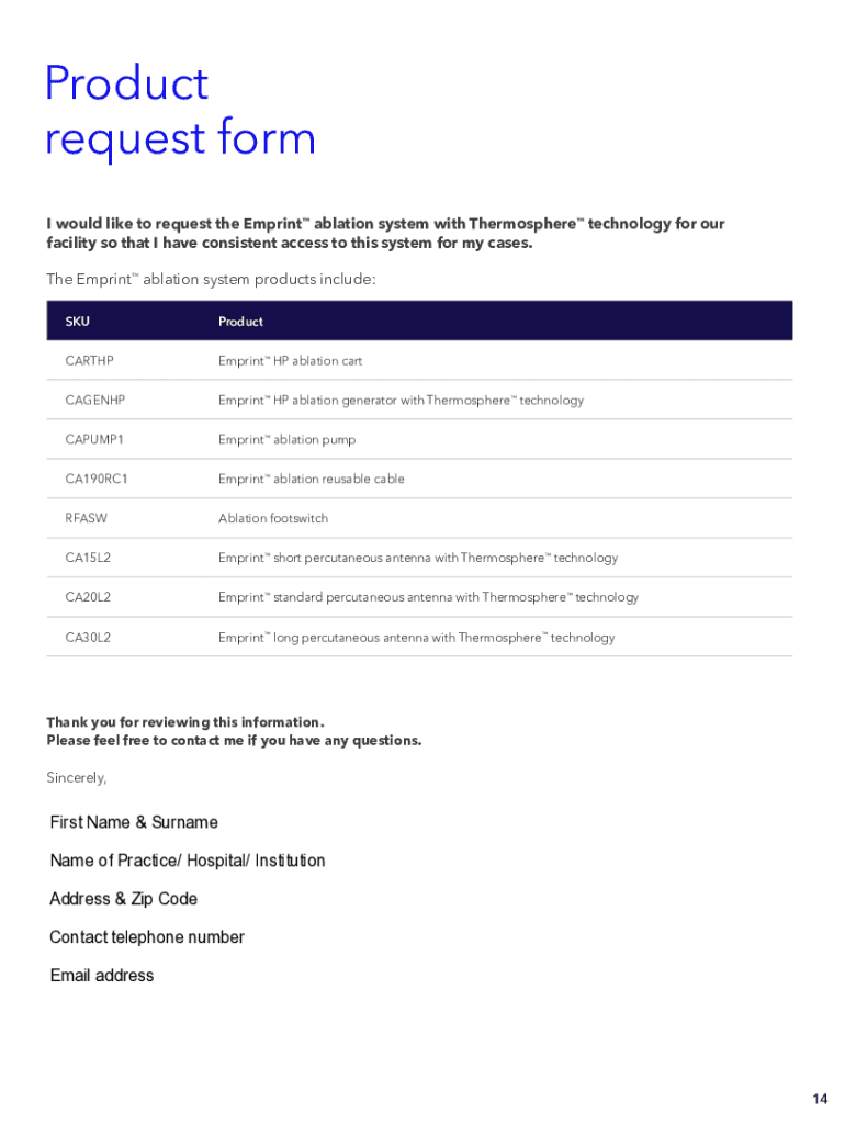 Fillable Online Emprint HP Ablation Generator with Thermosphere ... Fax ...