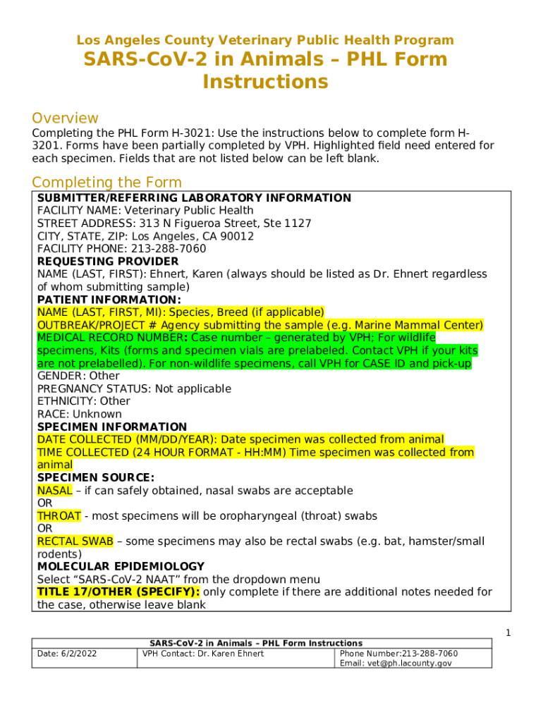 Public Health Laboratory Test Request Doc Template | pdfFiller