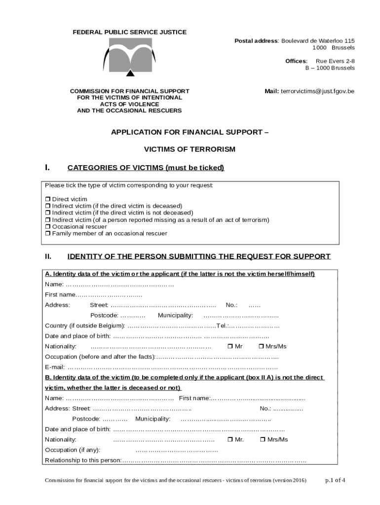 Single point of contact for the victims of the attacks ... - justitie ...