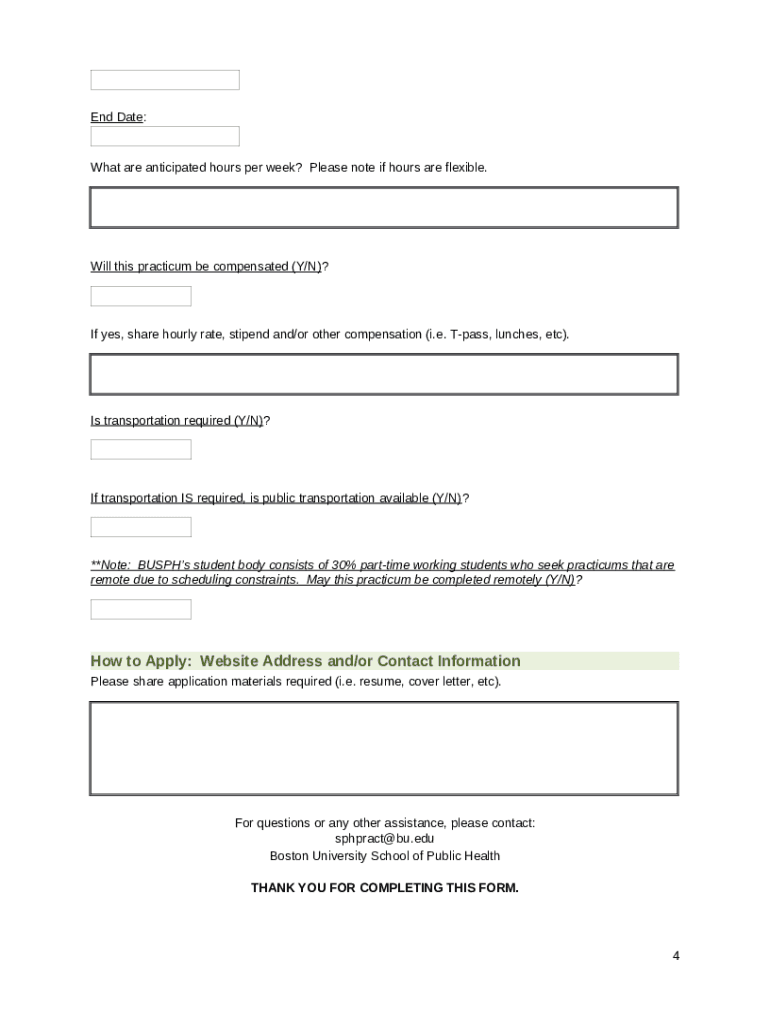 BU SPH Practicum System Doc Template | pdfFiller