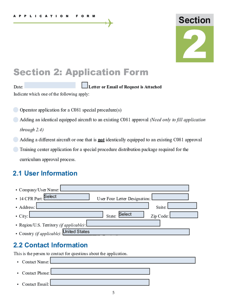 Fillable Online Special Instrument Procedures. This application guide ...