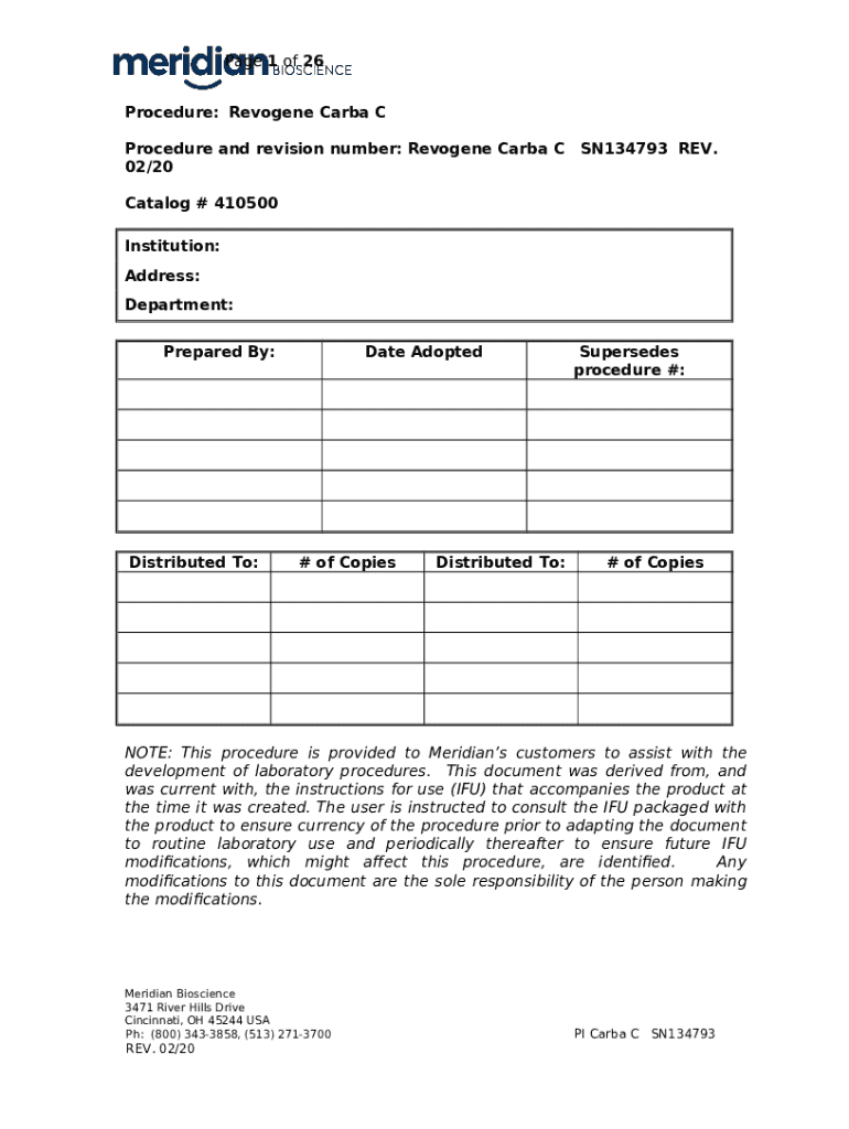 Evaluation Of The Revogene Carba C Assay For Detection Doc Template