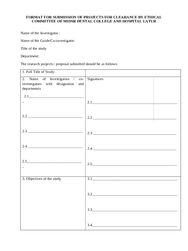 -A Certificate from the Institute Investigator Project Title Doc Template | pdfFiller