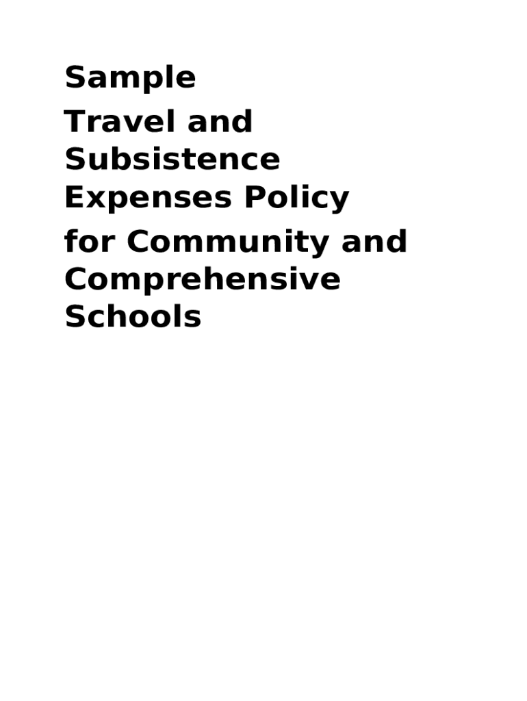 Travel and Expense Policy: What Is It, Example Template ... Doc ...