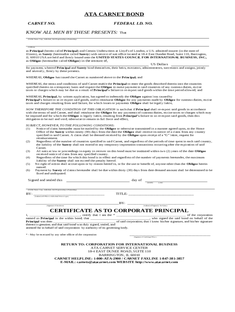 ATA Carnet Frequently Asked Question (FAQ's) Doc Template | pdfFiller