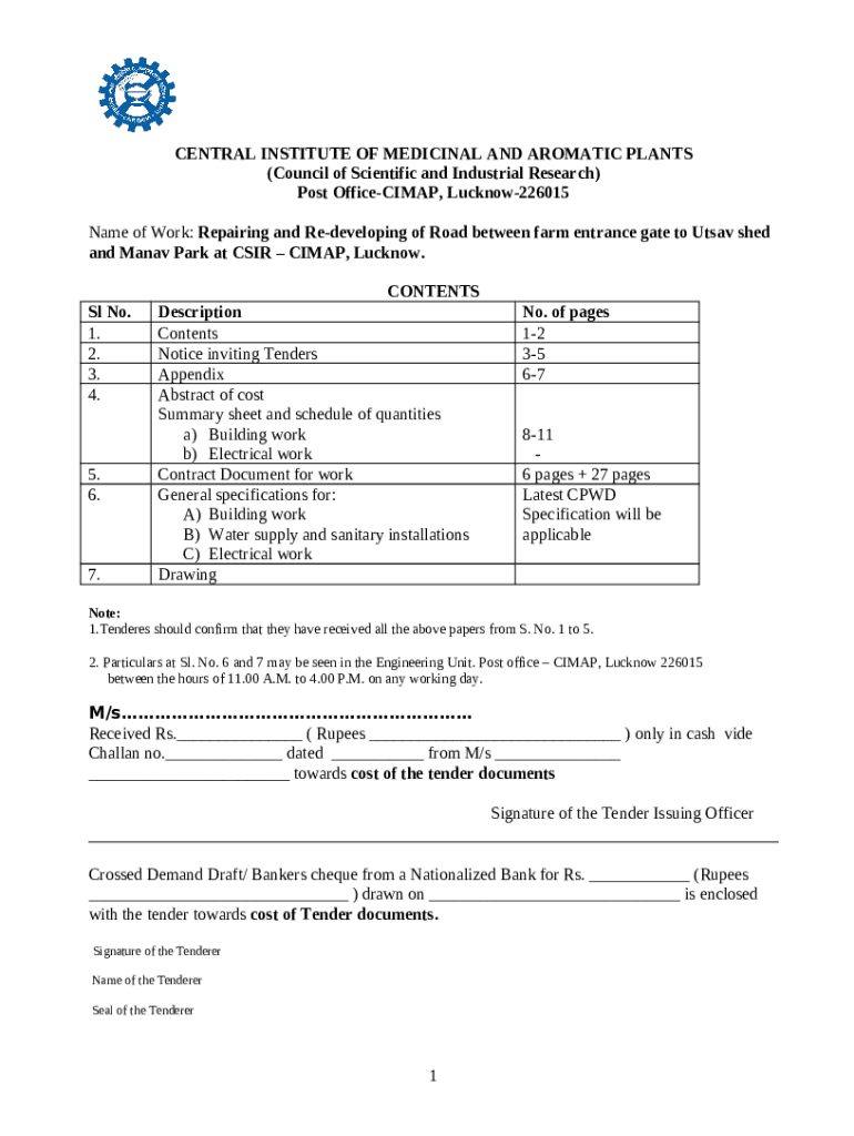 CSIR-Central Institute of Medicinal Aromatic Plants ... Doc Template ...