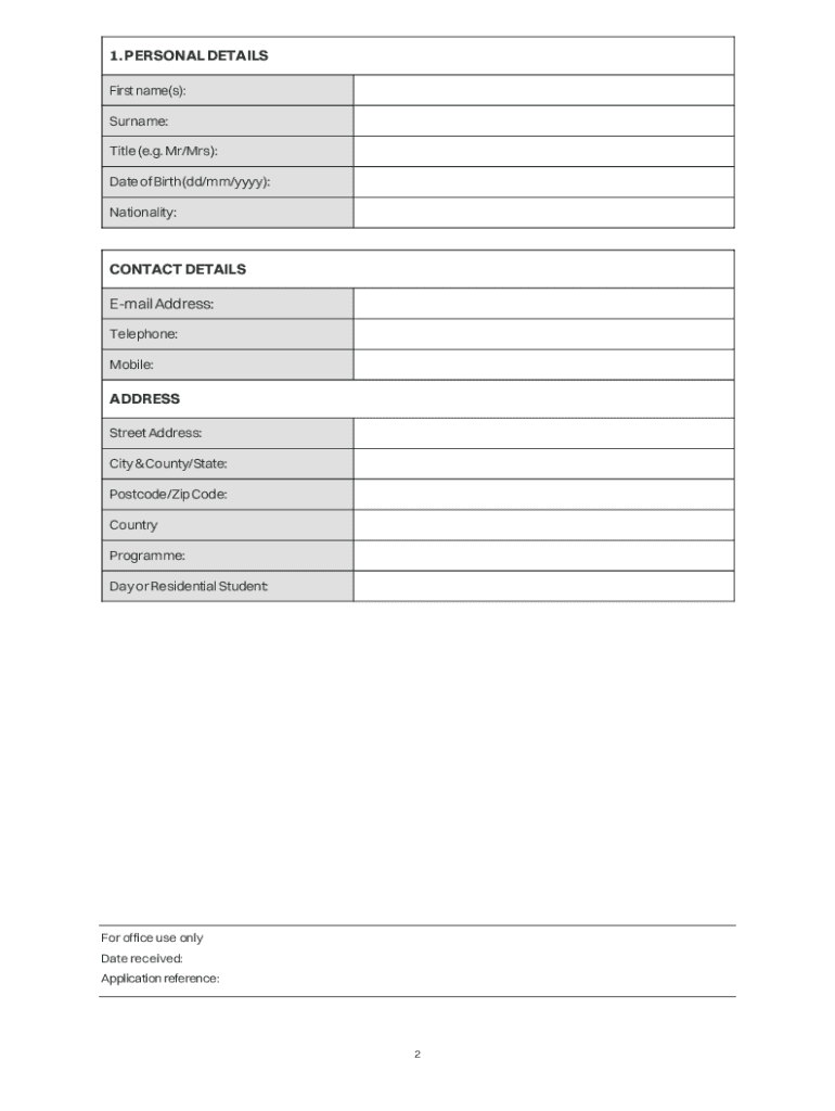 Fillable Online Edward James Bursary Application Form Fax Email Print - pdfFiller