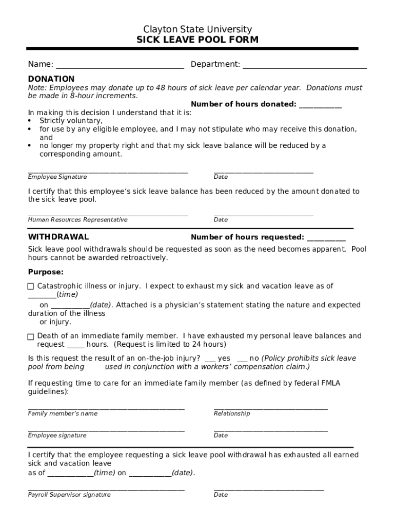 Solved Donated Leave Program The purpose of ... Doc Template | pdfFiller