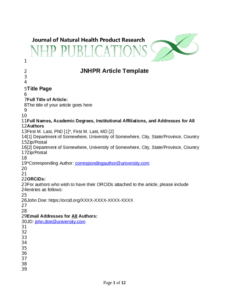 Bmc Journal Template Only Showing First Author Editor Doc Template