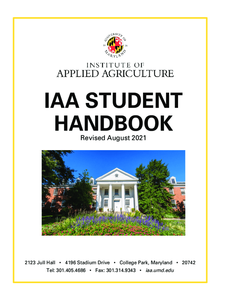 Fillable Online iaa umd Institute of Applied Agriculture Application ...