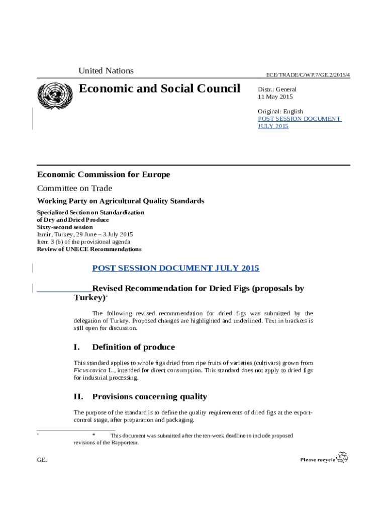 Review of UNECE Recommendations Doc Template | pdfFiller