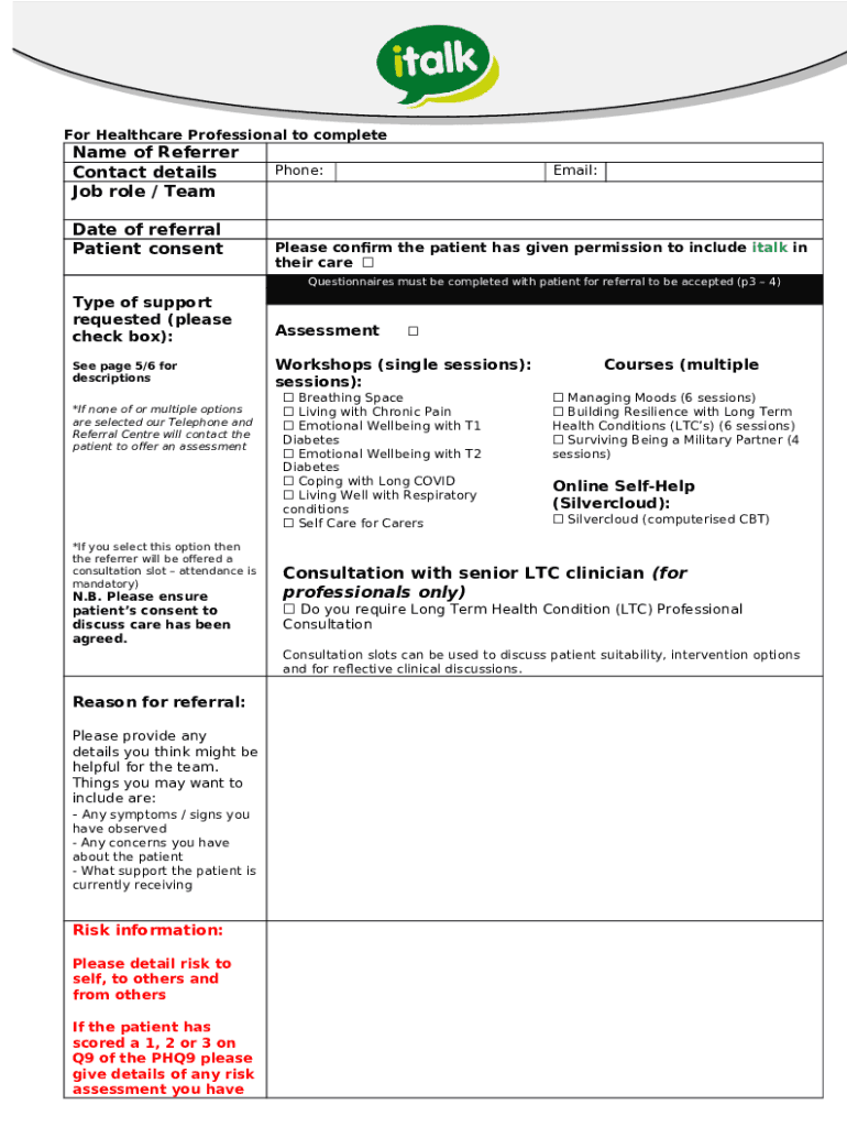 Primary Care FHO Doc Template | pdfFiller