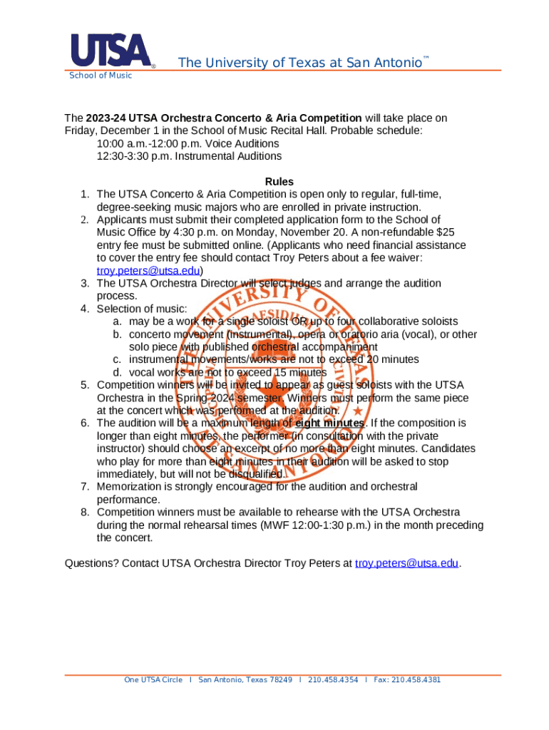 MacPhail Concerto & Aria Concert Application Doc Template | pdfFiller