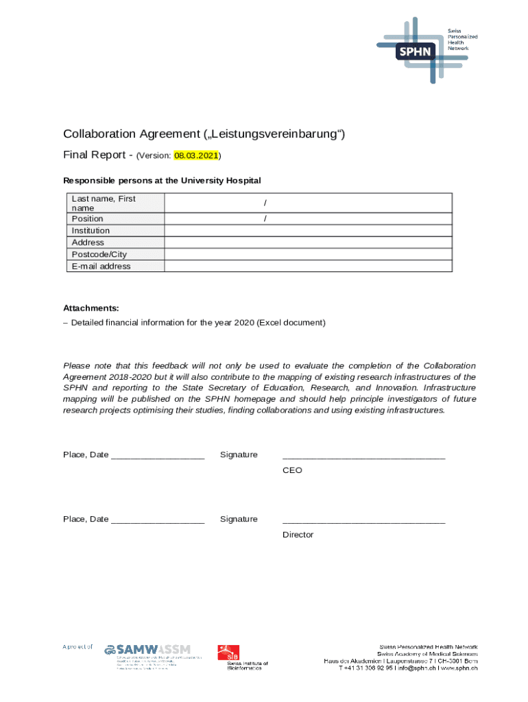 Collaboration Agreement ("Leistungsvereinbarung") Doc Template | pdfFiller