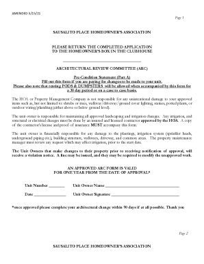 Fillable Online ARC FORM Part A and B Word Doc Fax Email Print - pdfFiller