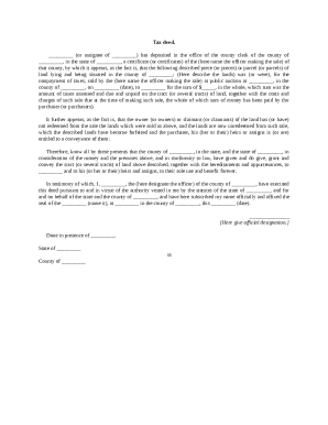 Tax Deed Frequently Asked Questions Doc Template | pdfFiller