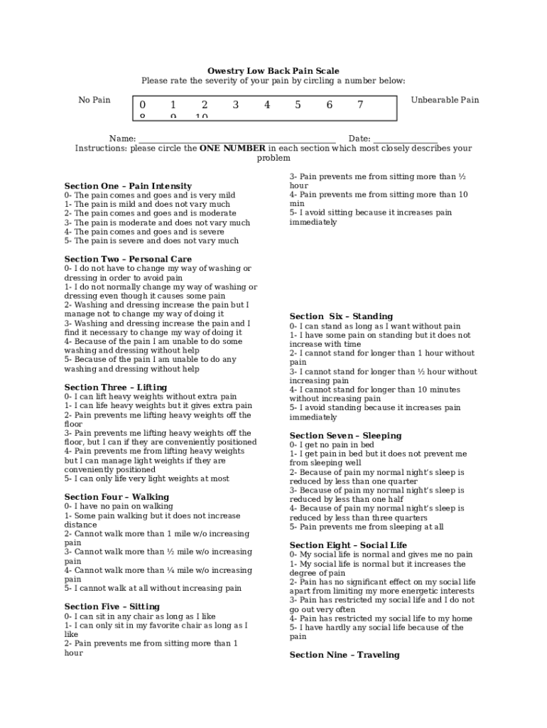 Owestry-Low-Back-Pain-Scale.docx Doc Template | pdfFiller