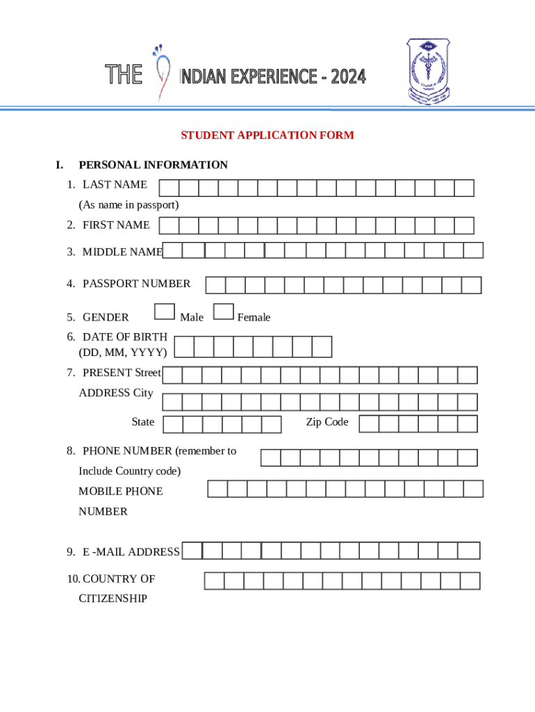 Indian Experience 2024 Application Doc Template | pdfFiller