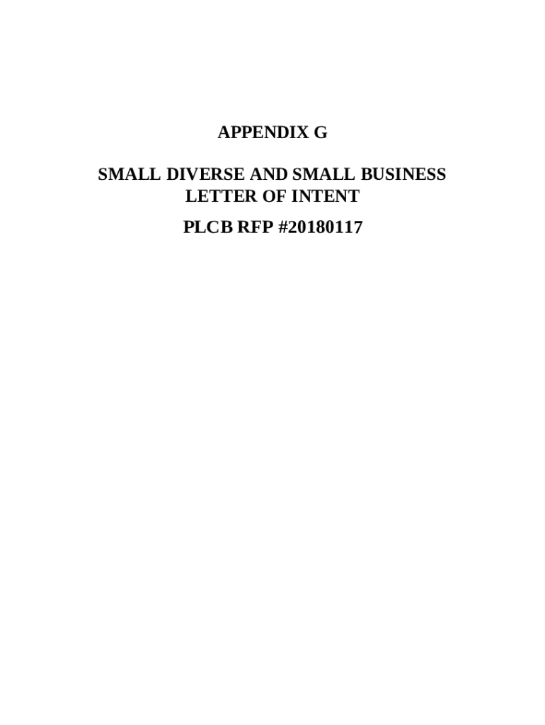 Appendix G. Small Diverse Business Letter of Intent.docx Doc Template ...