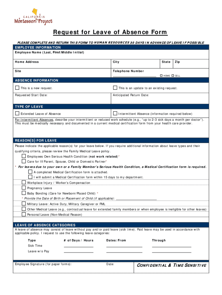 Fillable Online Leaves of Absence - Stanford Student Services Fax Email ...