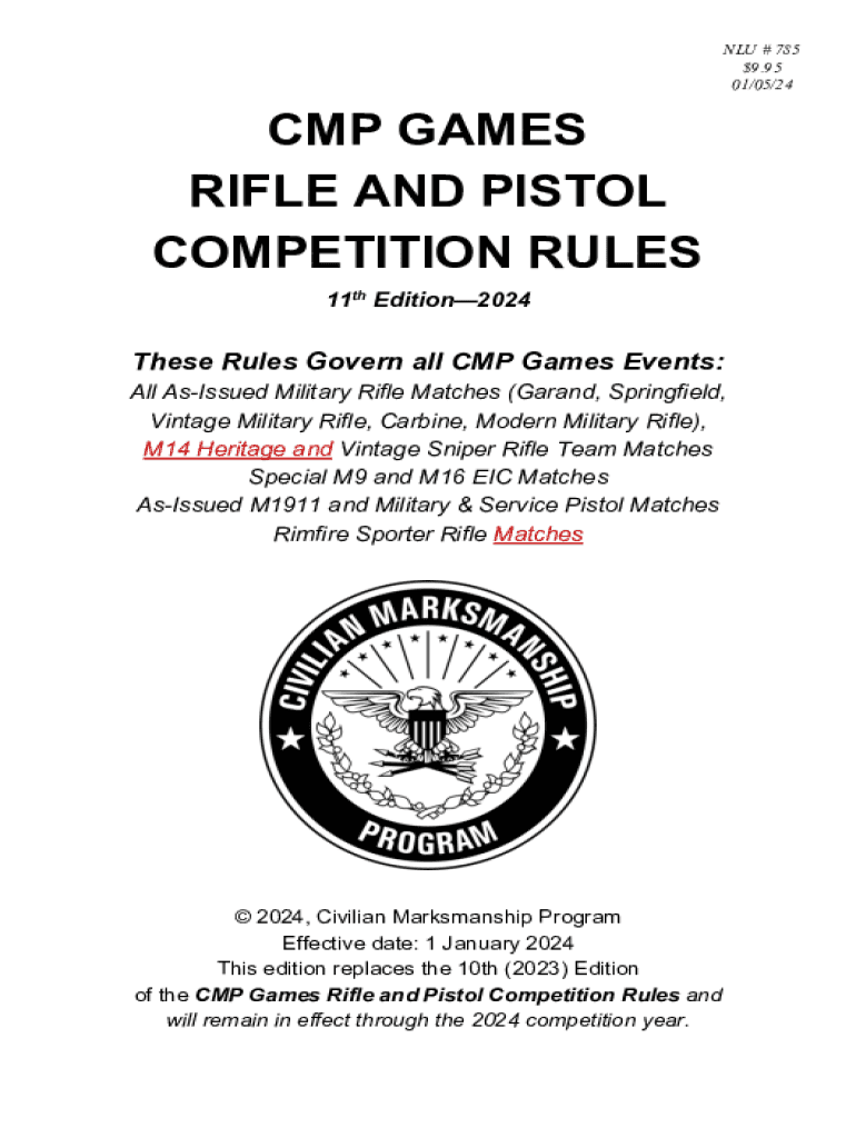 Fillable Online CMP ACTION PISTOL COMPETITION RULES Fax Email Print ...