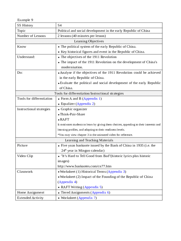 Overview of Ancient Chinese Society Lesson Doc Template | pdfFiller