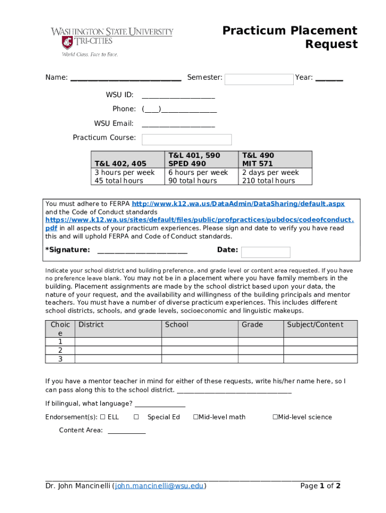 Advanced Practicum Final Paperwork Cover Sheet - tricities wsu Doc ...
