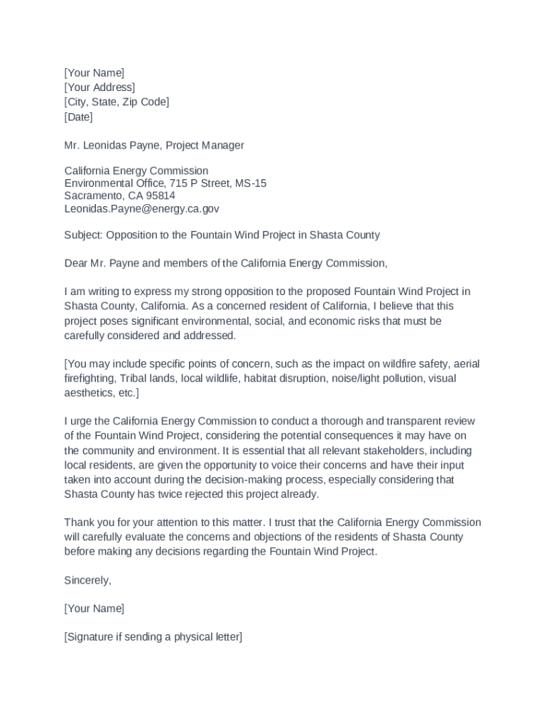 Patricia Taylor Comments - stop the fountain wind project Doc Template | pdfFiller