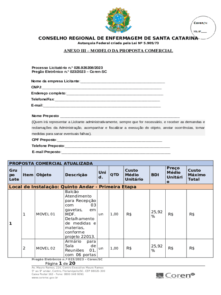 MODELOS DE DECLARAES E CARTA PROPOSTA Doc Template | pdfFiller
