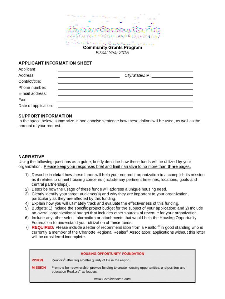 Appalachian Community Grant ProgramDevelopment Doc Template | pdfFiller