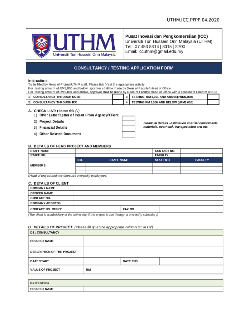 S - Official ICC UTHM Portal Doc Template | pdfFiller
