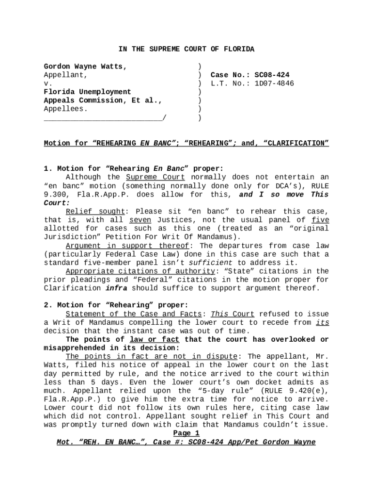 Gordon Wayne Watts personal site: Reports on Terri ... Doc Template ...