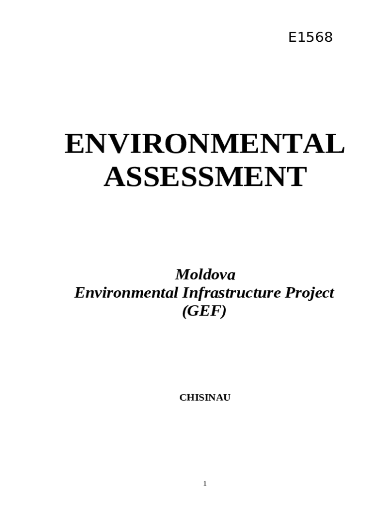 Environmental Infrastructure Project (GEF) Doc Template | pdfFiller