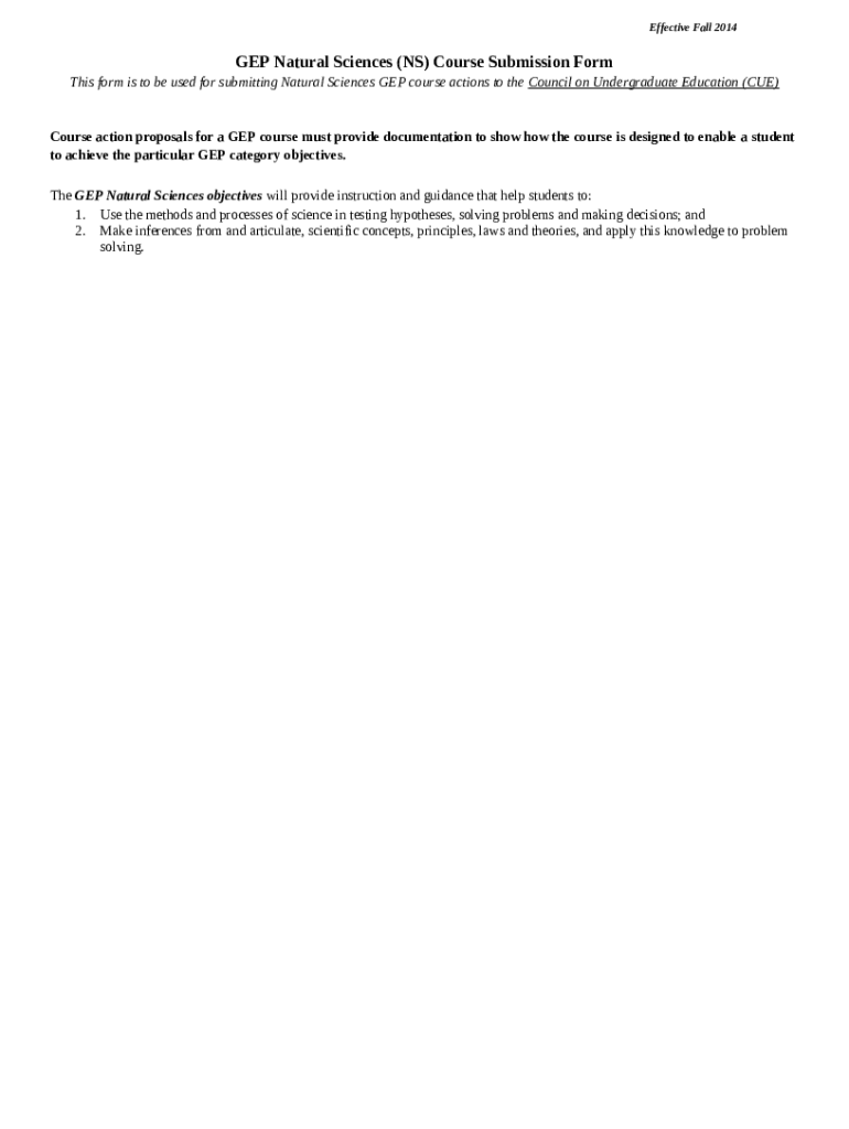 General Education Program (GEP) Worksheet - committees provost ncsu Doc ...