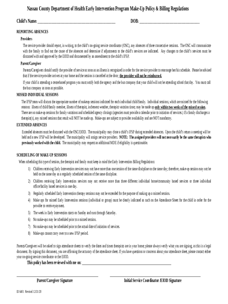 Nassau County Early Intervention Intake-Referral Doc Template | pdfFiller