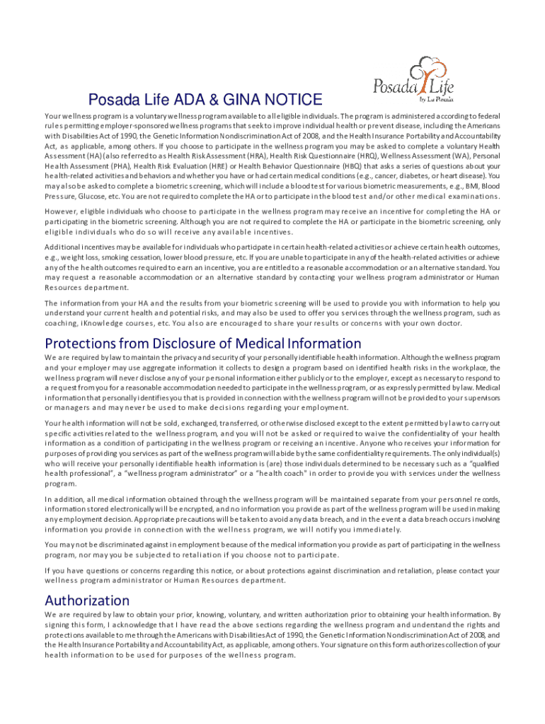 Fillable Online GINA prohibits financial incentives as inducement to ...