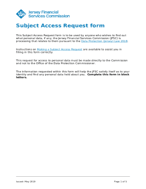 Data subject access request Precedent Doc Template | pdfFiller