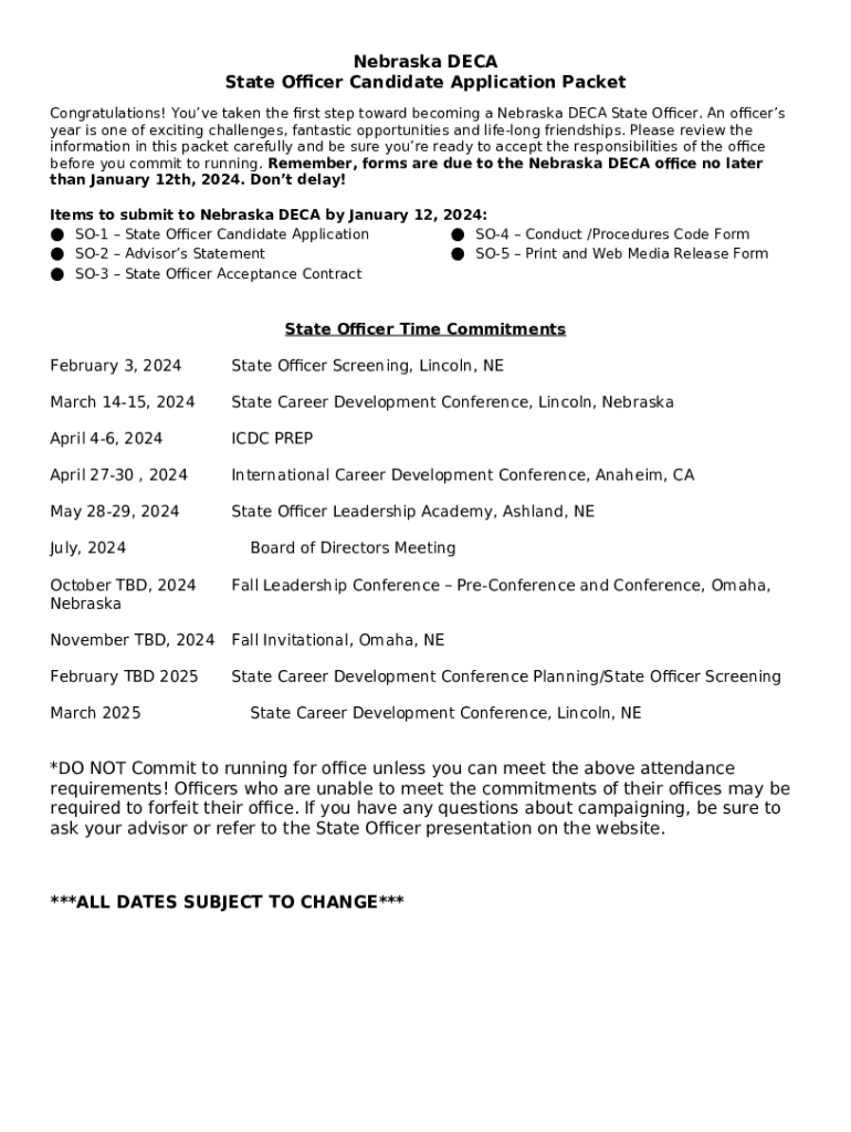 DECA Officer Application: Contributions, Goals, and ... Doc Template ...