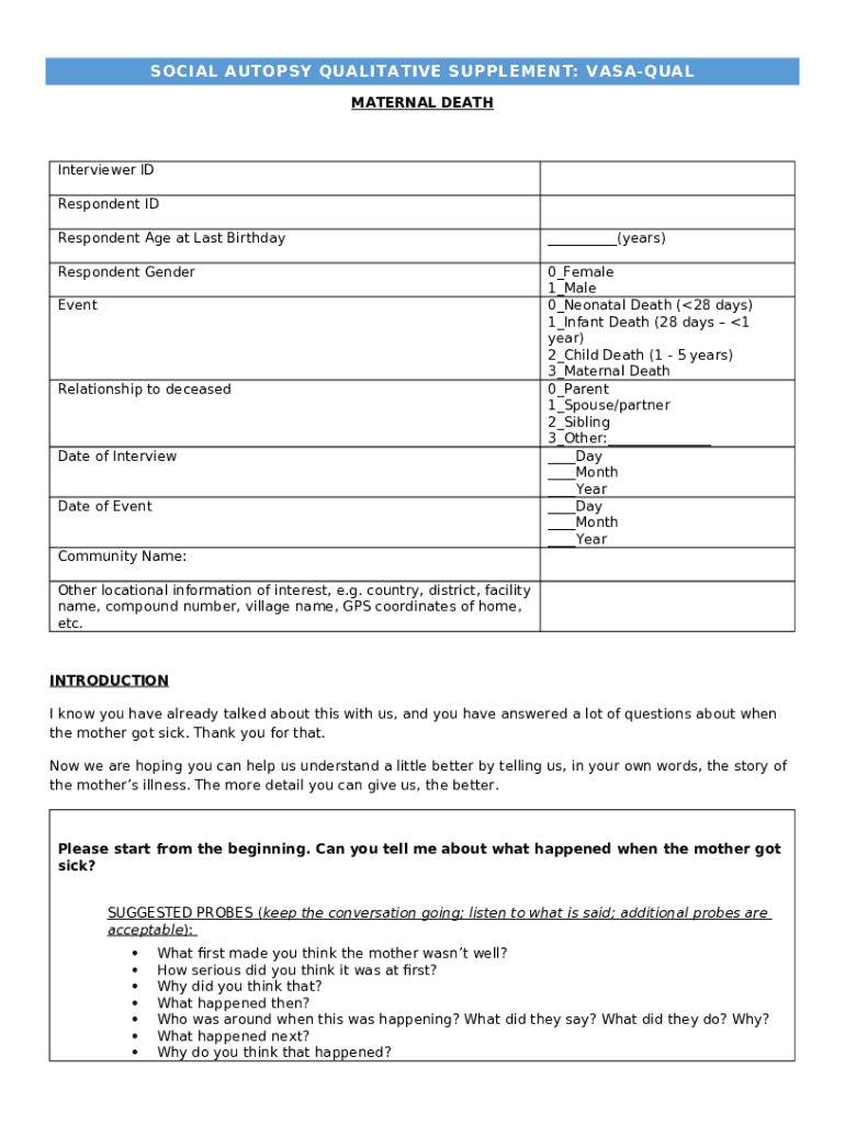 Verbal and Social Autopsy: Uncovering the Truth to Save ... Doc ...