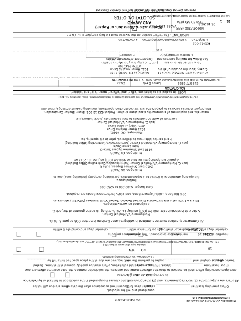 SECTION A - SOLICITATION/CONTRACT 118 Doc Template | pdfFiller