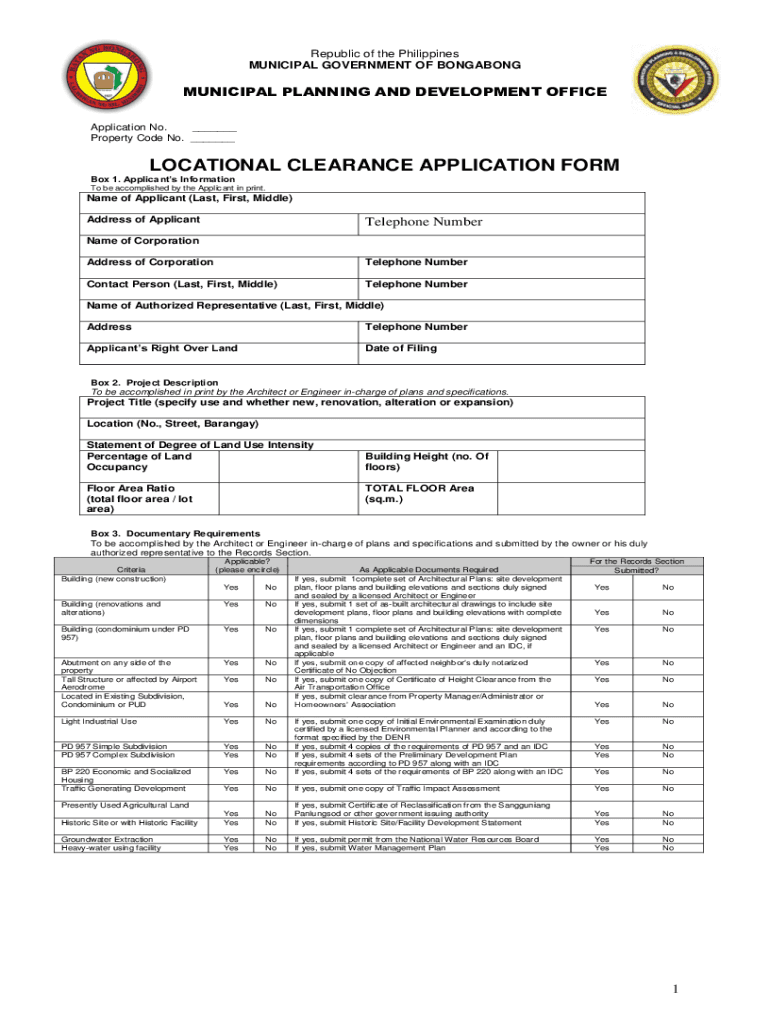 Fillable Online Application For Building Permit Forms - Tacloban ...