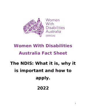 New NDIS Fact Sheet for women and girls with disability! - wwda org Doc ...